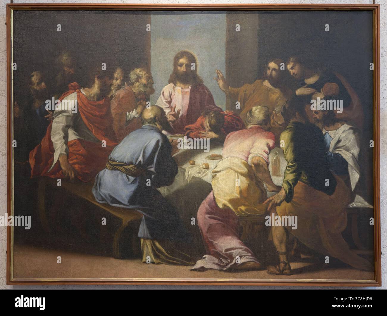 The Last Supper by Francesco Maffei, painted around 1650, displayed in ...