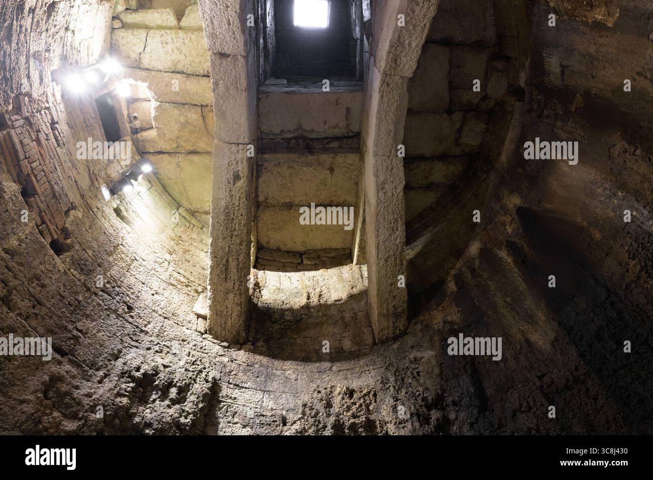Interior of the Etruscan Well (Pozzo etrusco), an ancient cistern in ...