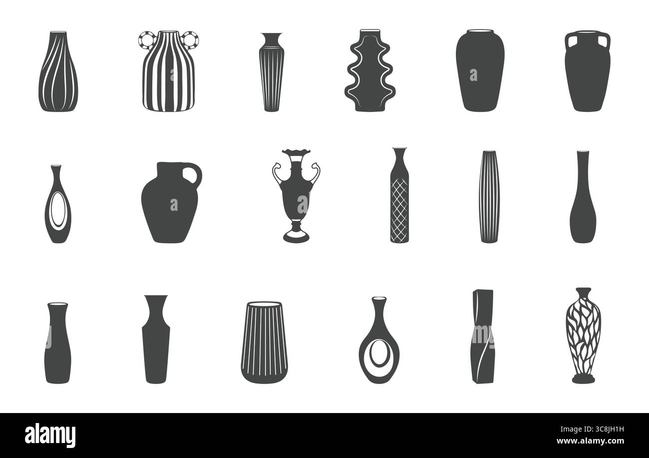 Floor Standing Vase Silhouette, Floor Standing Vase Svg, Vase Svg ...