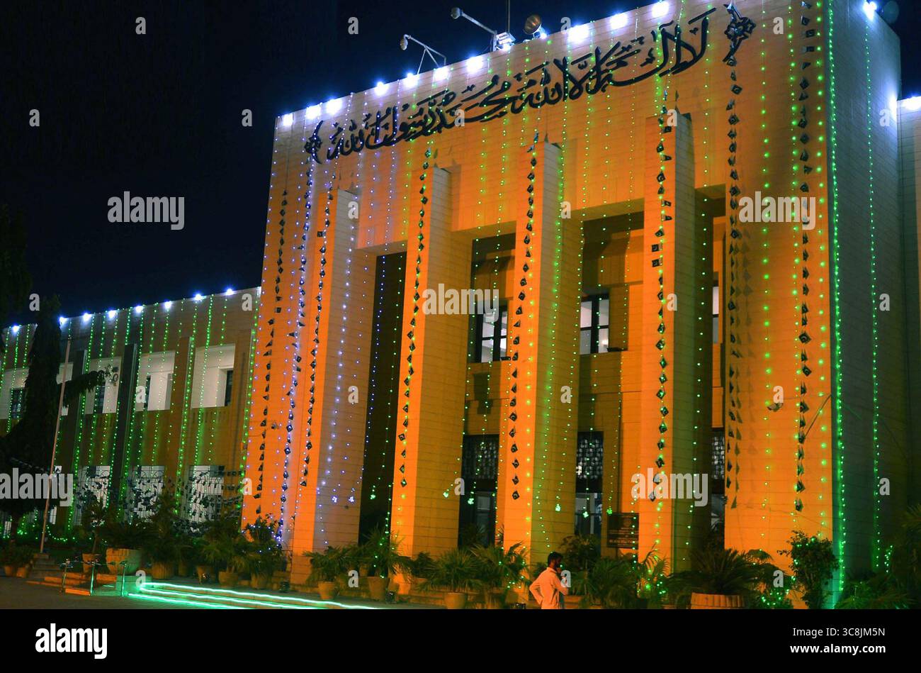 A beautiful illuminated view of Sindh Assembly building in connection ...