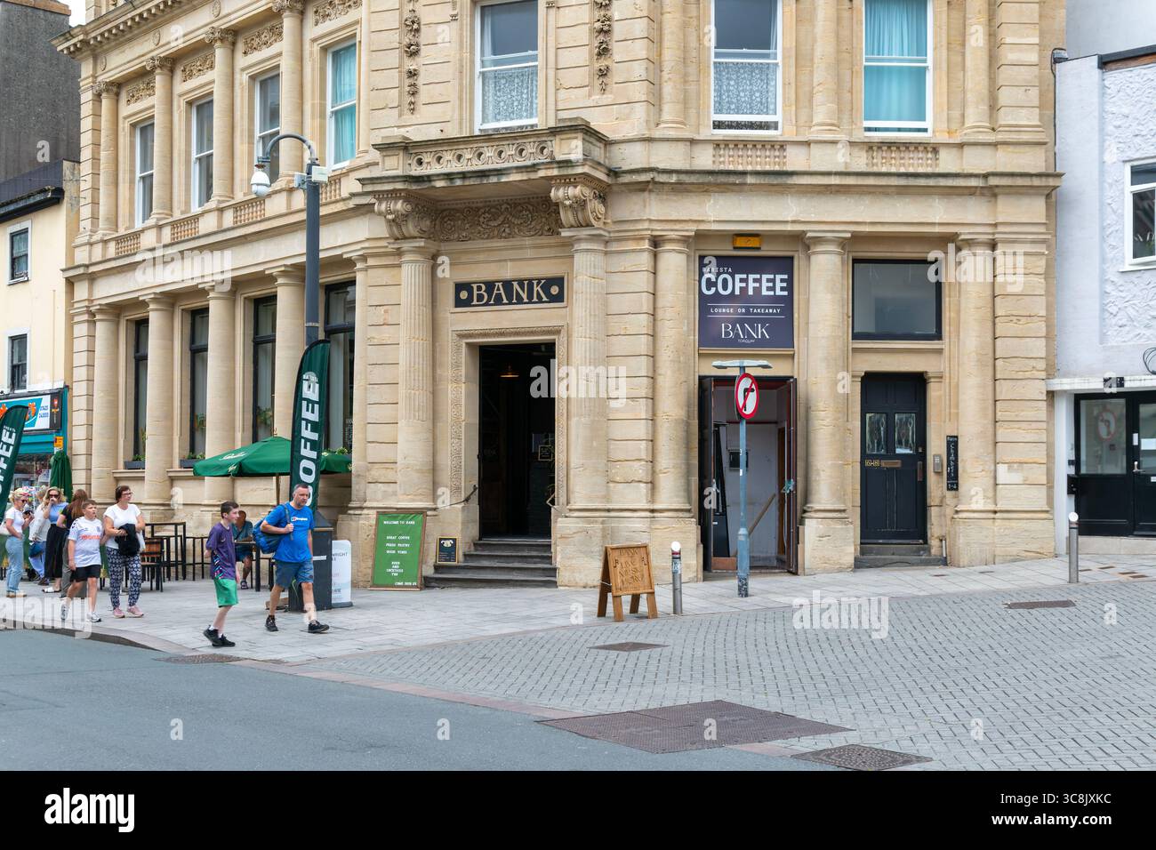 Historic former Bank building from 1889, Fleet Street, Torquay, Devon ...