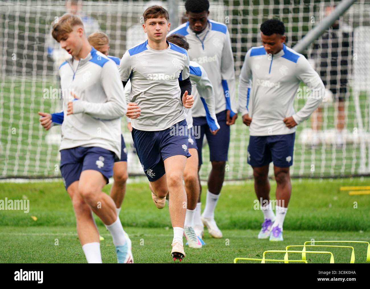 Rangers' Mikey Moore during the training session at the Rangers ...