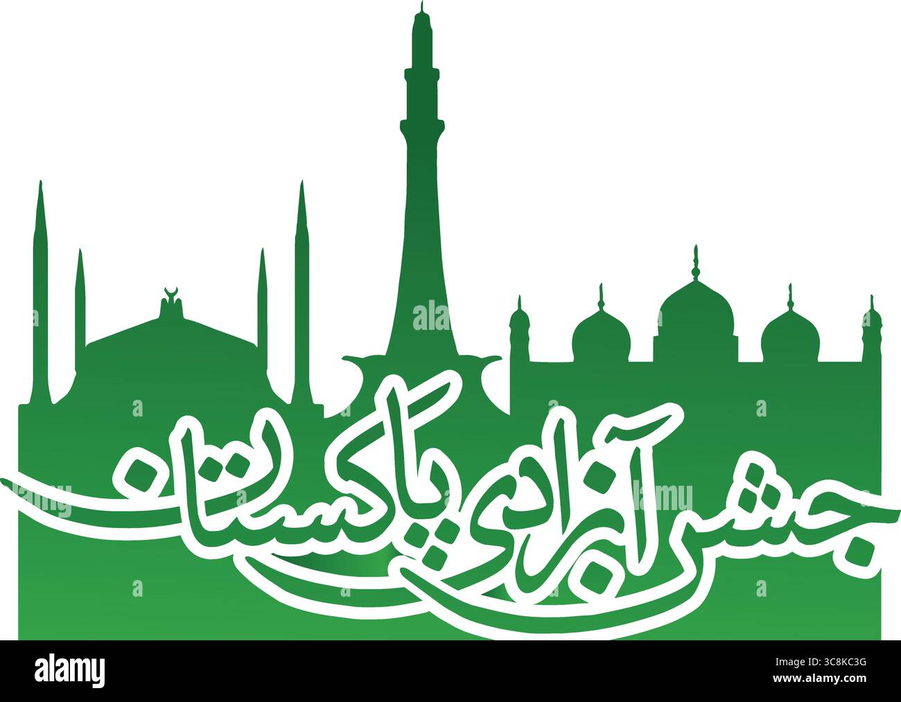 Jashn-e-Azadi Mubarak Calligraphy Poster – Pakistan Independence Day ...