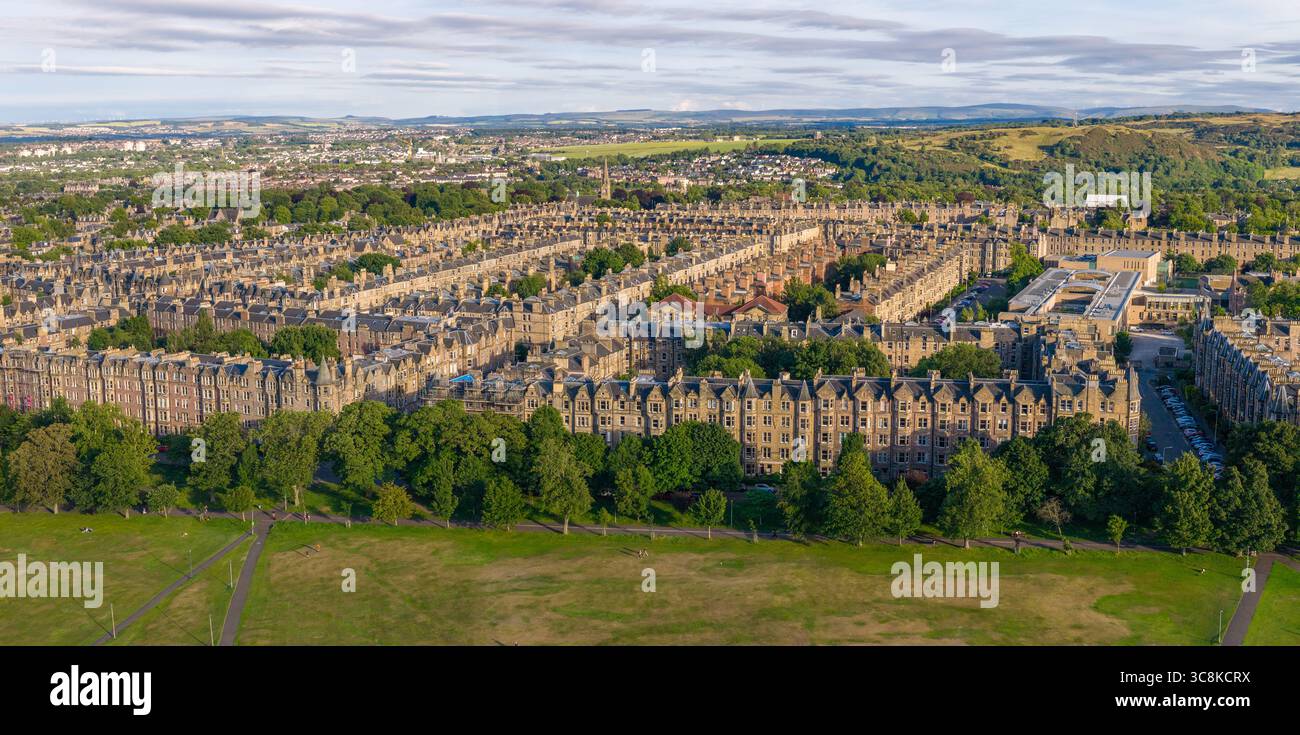 Aerial View of Marchmont Tenements and The Meadows, Edinburgh Stock ...