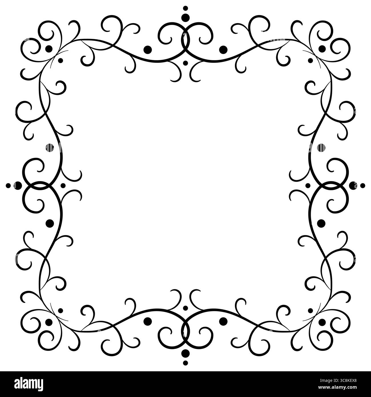 Calligraphy decor Black and White Stock Photos & Images - Alamy