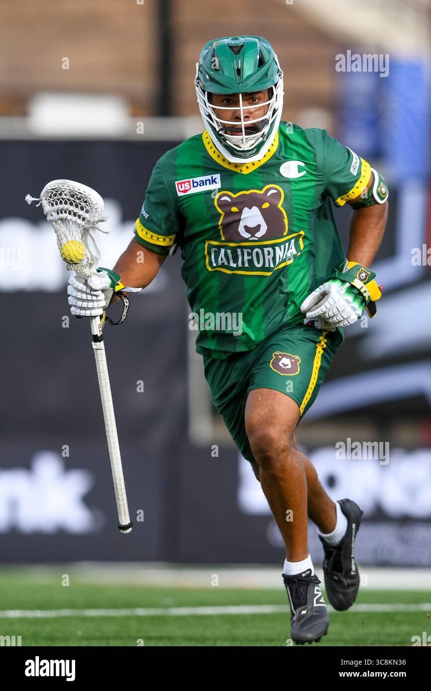 DENVER, CO - AUGUST 02: California defensive midfielder, Carter Rice (3 ...