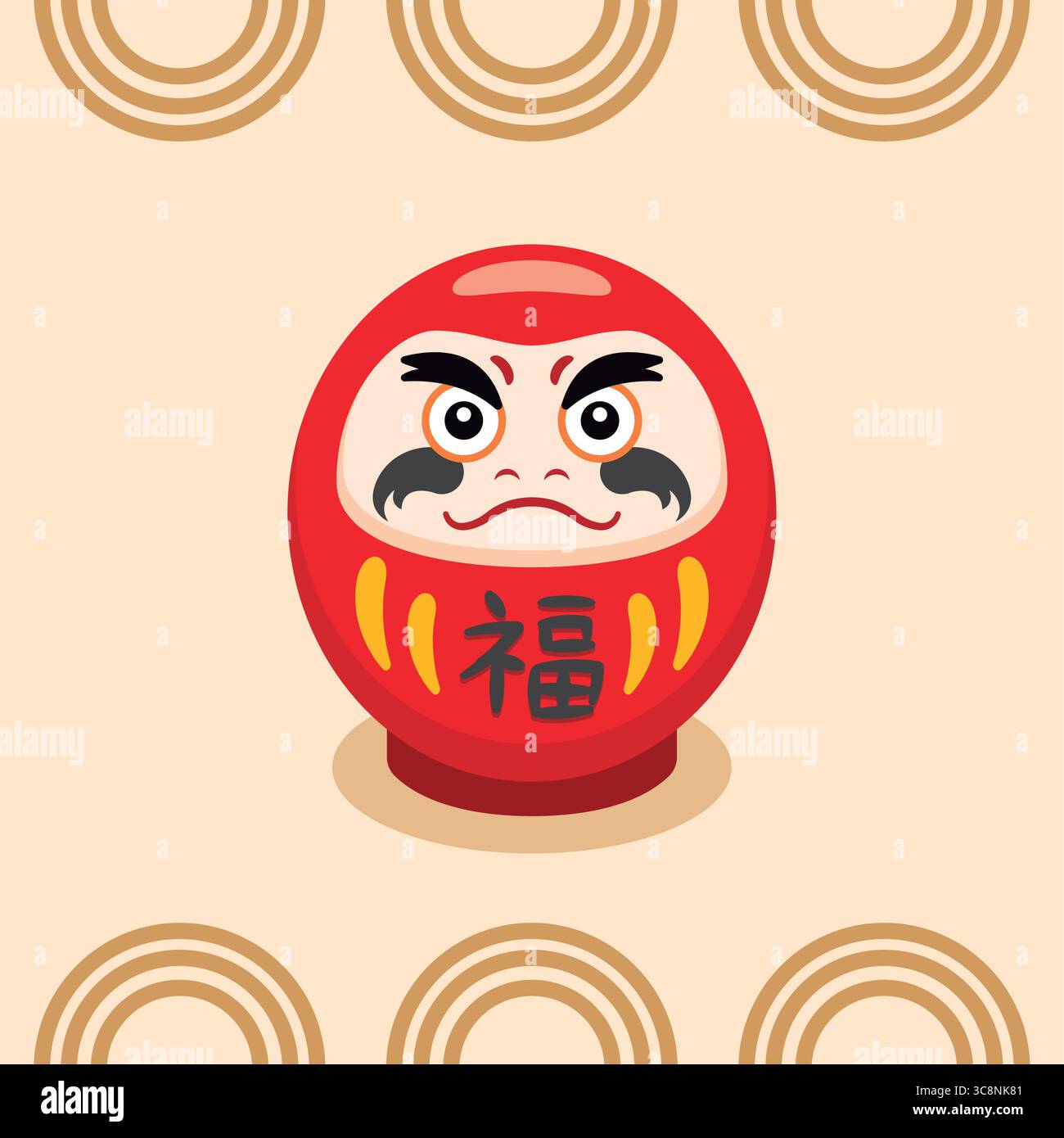 Red japanese daruma doll Stock Vector Images - Alamy