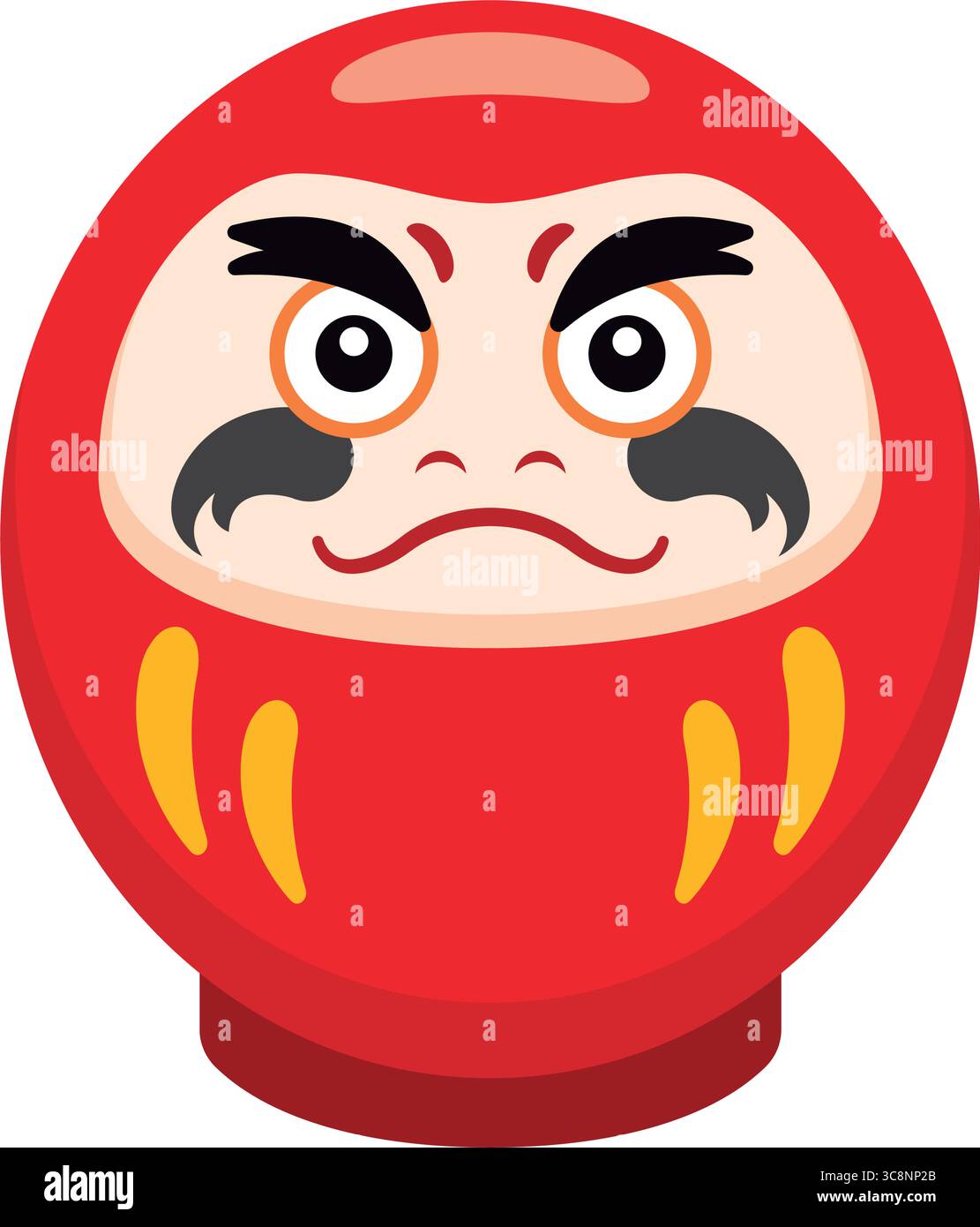 Red japanese daruma doll Stock Vector Images - Alamy