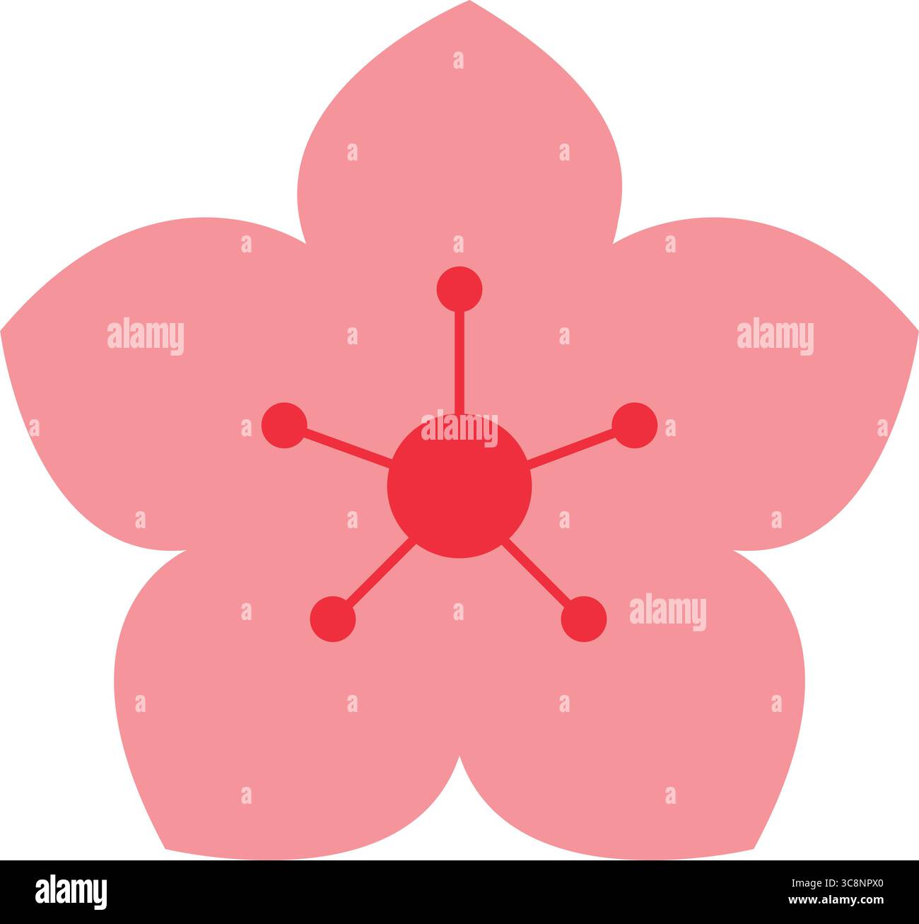 Cherry blossom flower icon. Vector Stock Vector Image & Art - Alamy