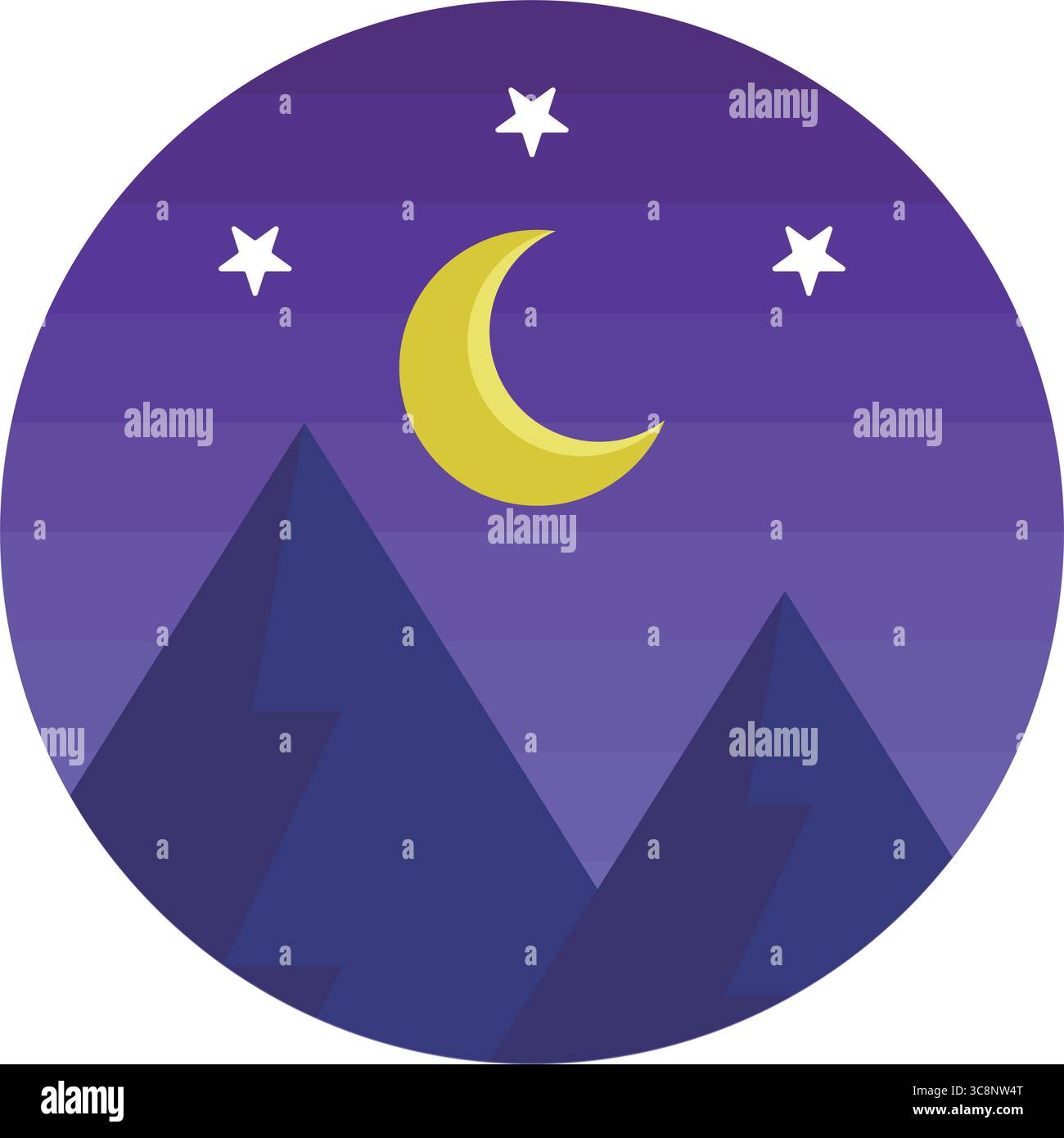 Purple dreamy night sky Stock Vector Images - Alamy