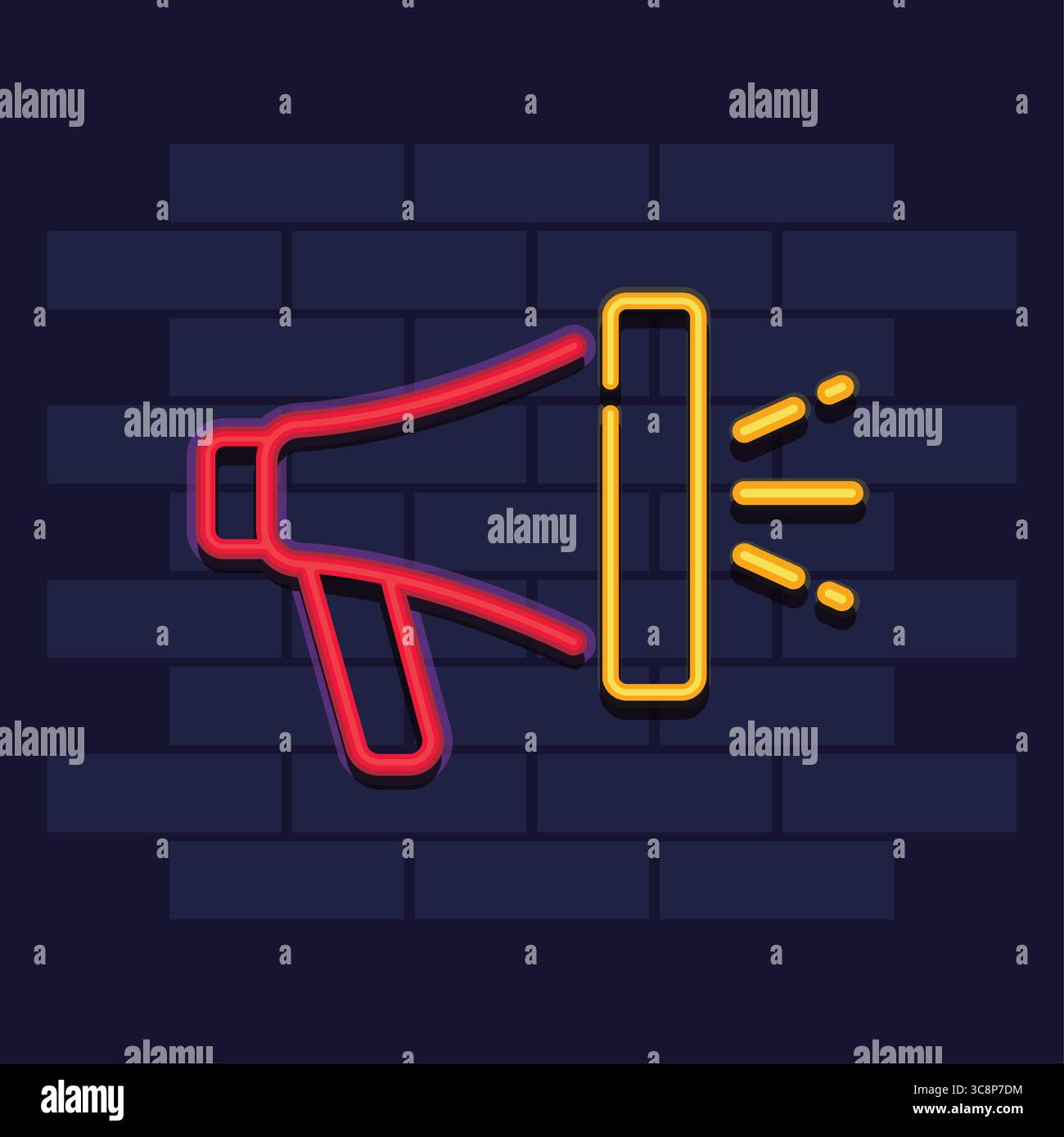 Neon sound icon Stock Vector Images - Alamy