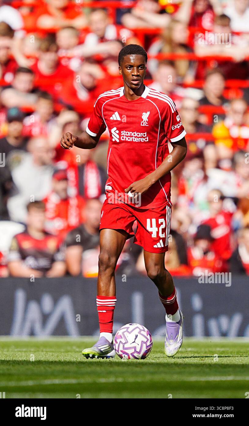 Liverpool's Trey Nyoni during the pre-season friendly match at Anfield ...
