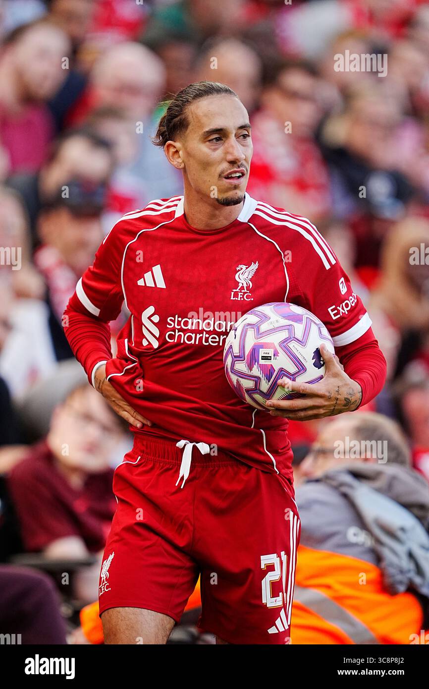 Liverpool's Kostas Tsimikas during the pre-season friendly match at ...