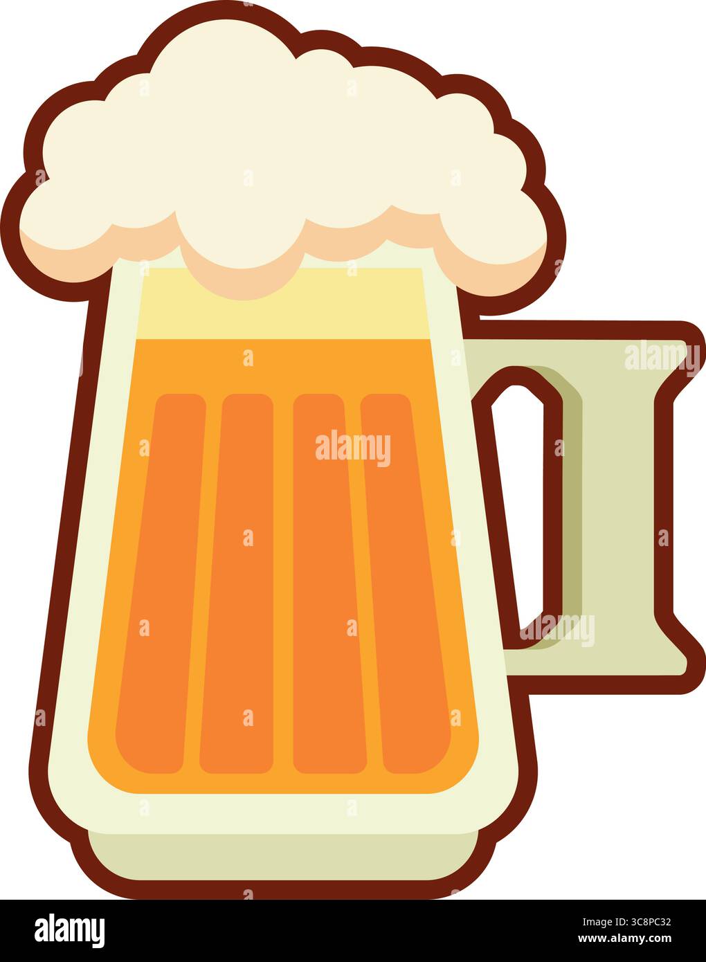 Illustration frothy beer glass Stock Vector Images - Alamy
