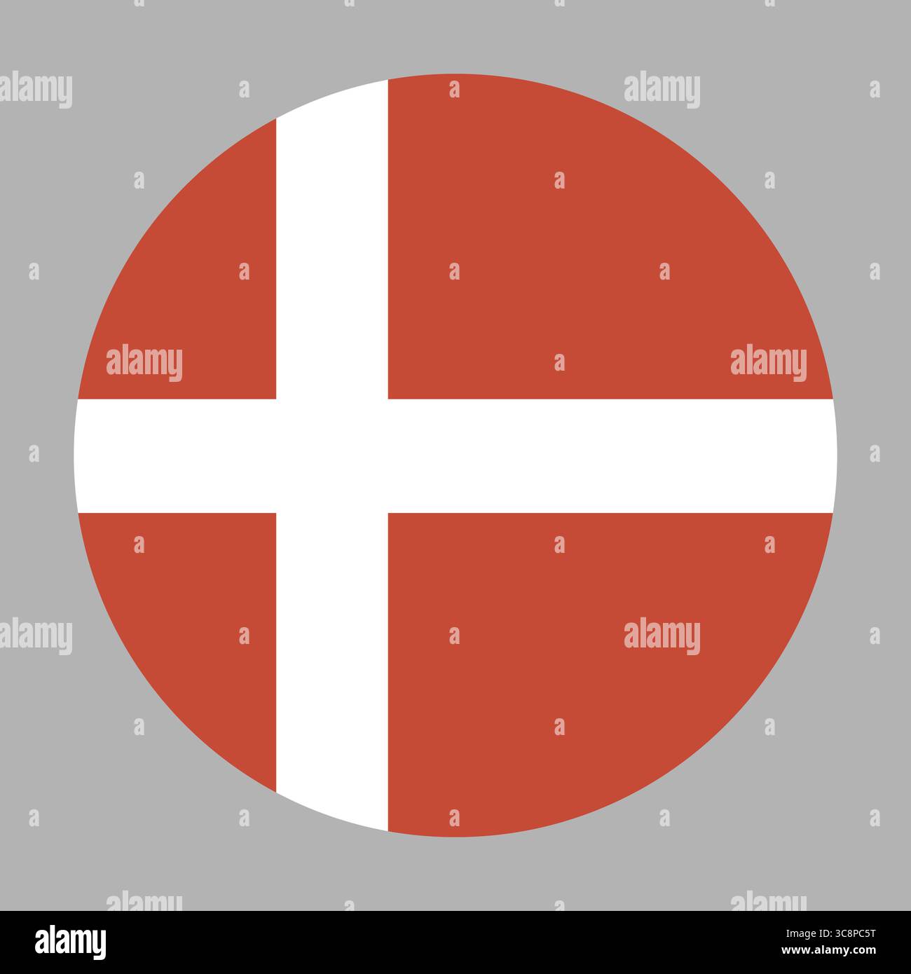 Denmark flag. Danish Flag with Nordic Cross in Circle. National Denmark ...