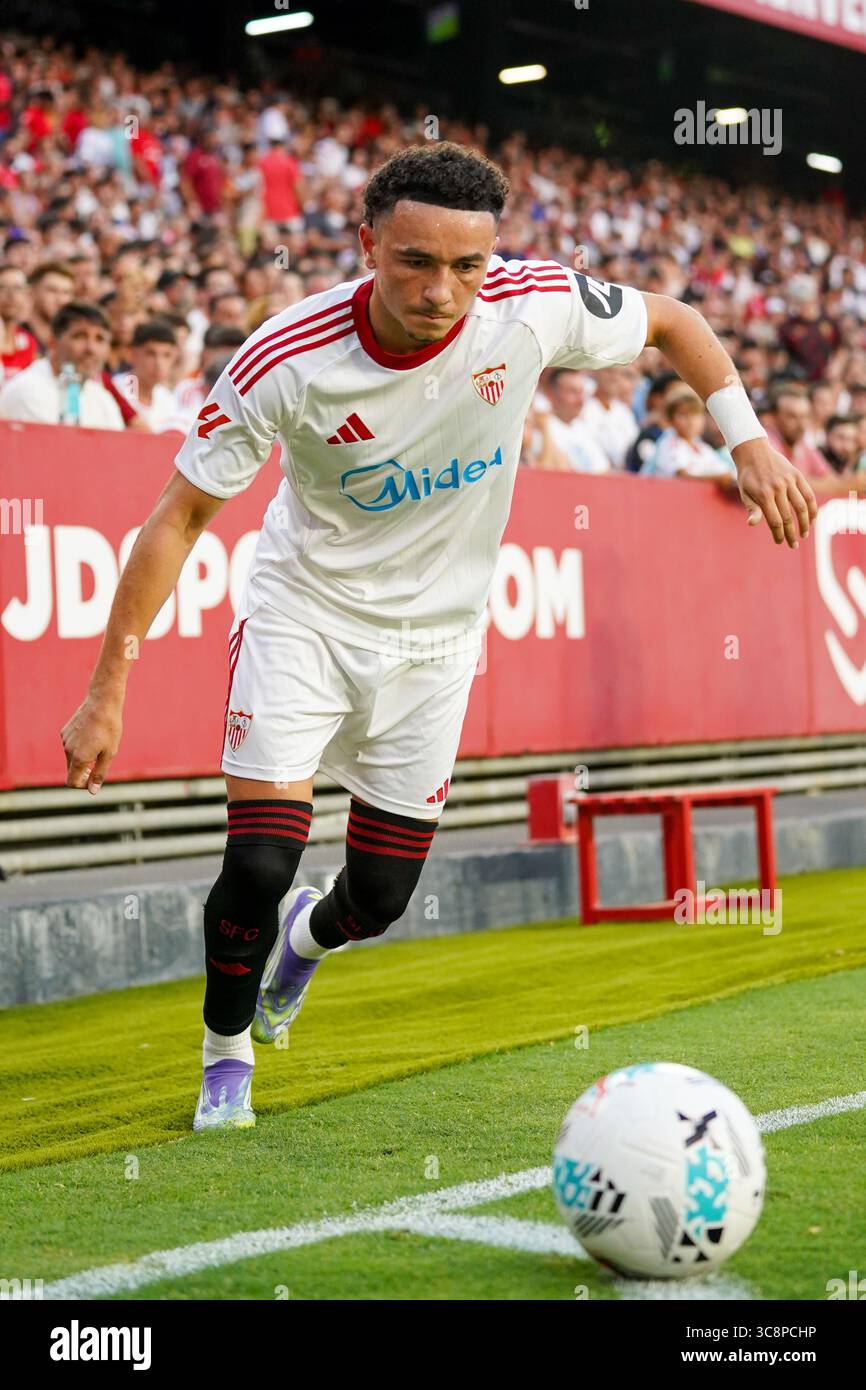 Seville, Spain. 4 August, 2025. Ruben Vargas (Sevilla FC) during ...