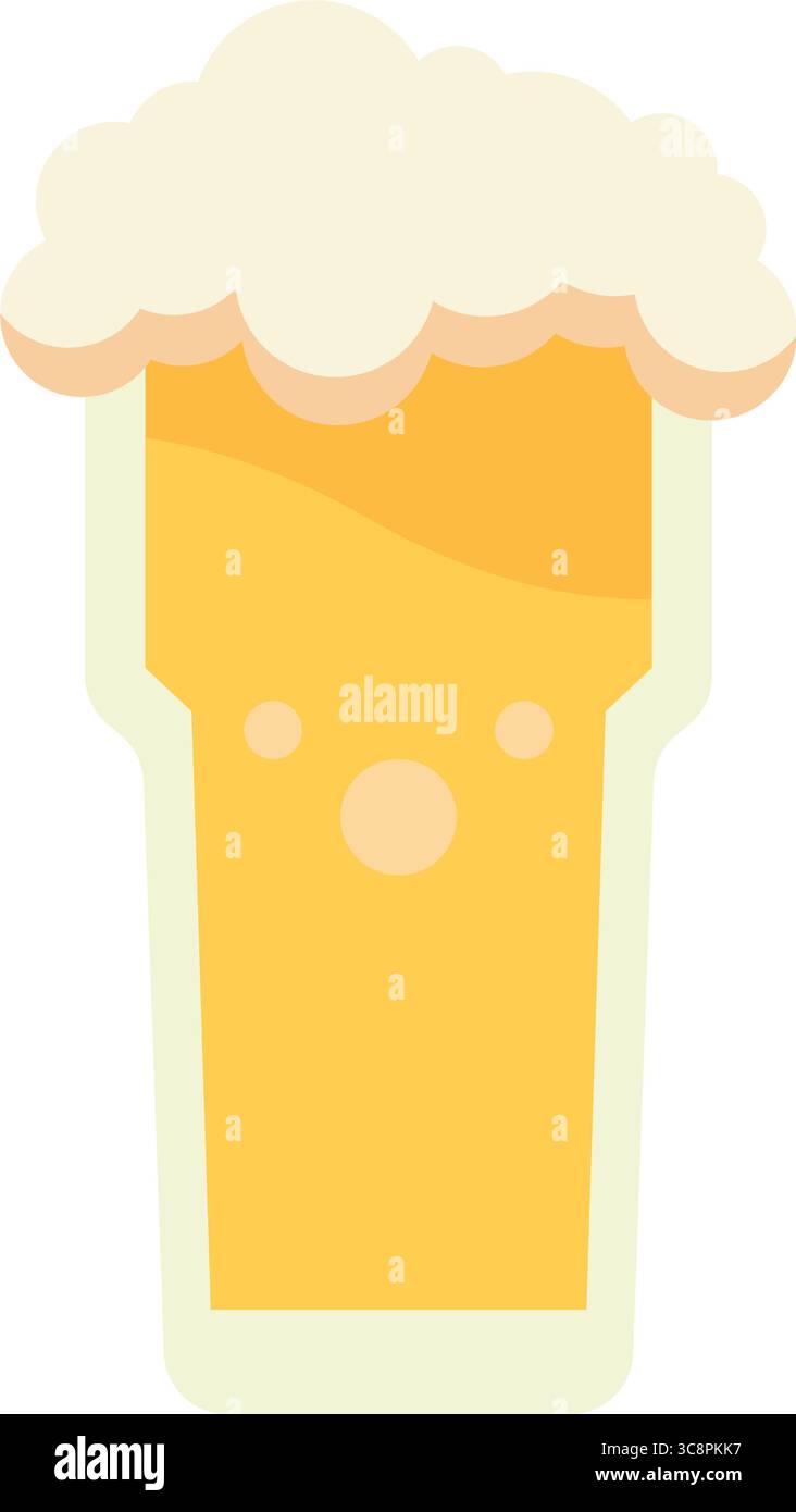Foamy pint beer glass. Vector Stock Vector Image & Art - Alamy