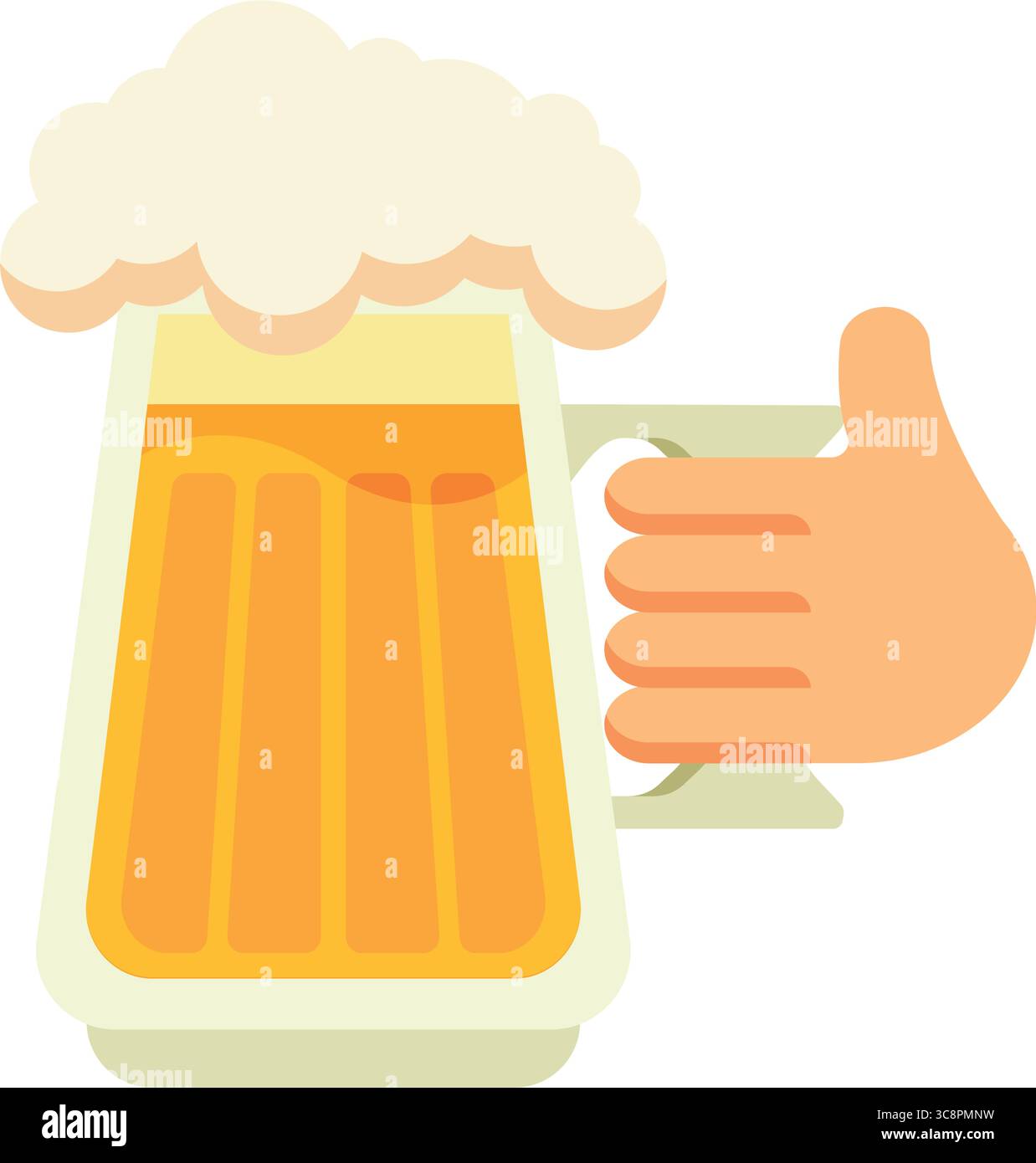 Thumbs up beer cheers. Vector Stock Vector Image & Art - Alamy