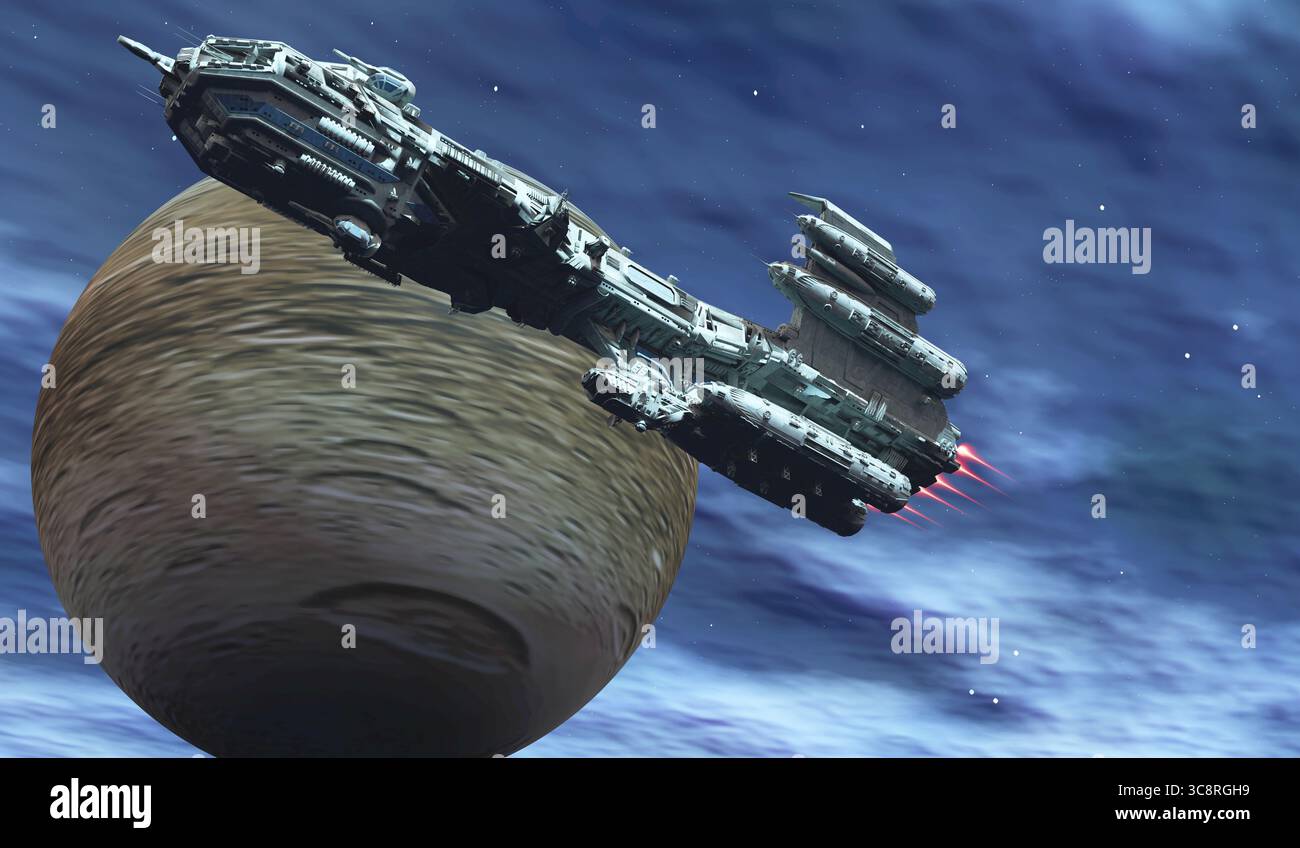 A spaceship coasts past Charon which is the largest moon of the dwarf ...