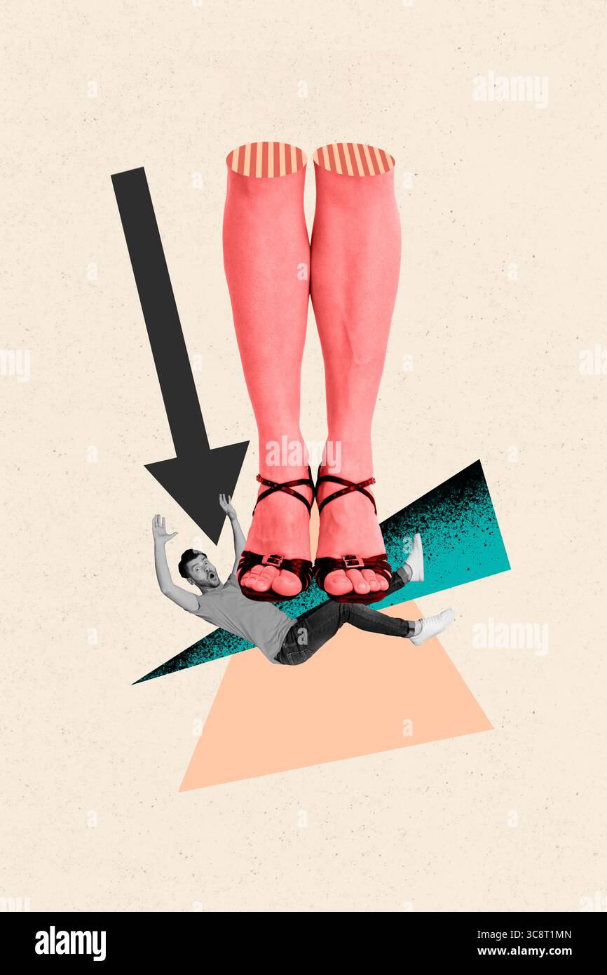 Sketch image artwork composite 3D photo collage of huge size young ...