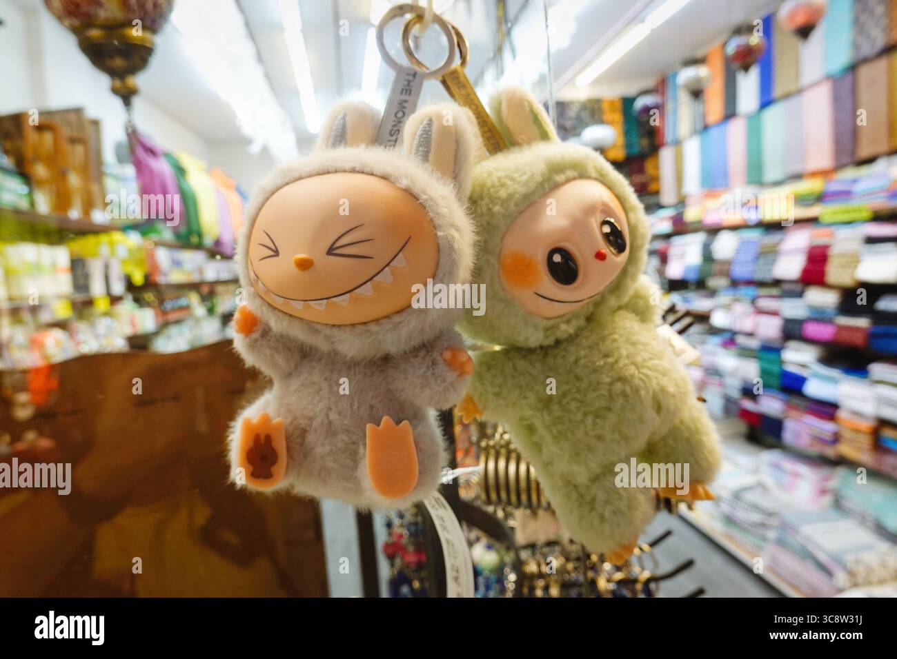 Labubu toys displayed at Grand Bazaar in Turkey, Marmaris Stock Photo ...