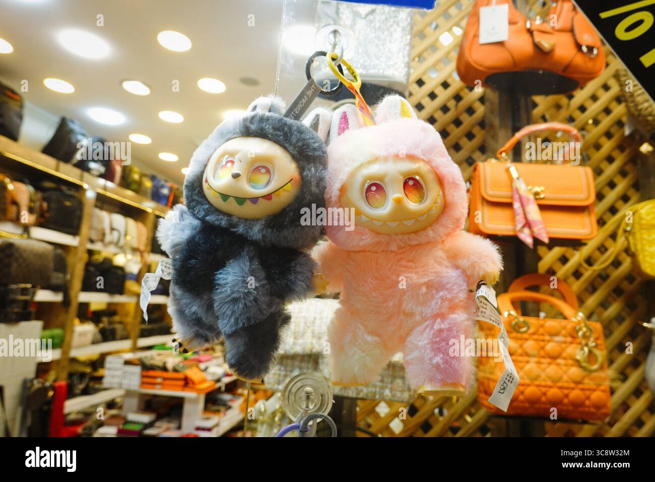 Labubu toys displayed at Grand Bazaar in Turkey, Marmaris Stock Photo ...