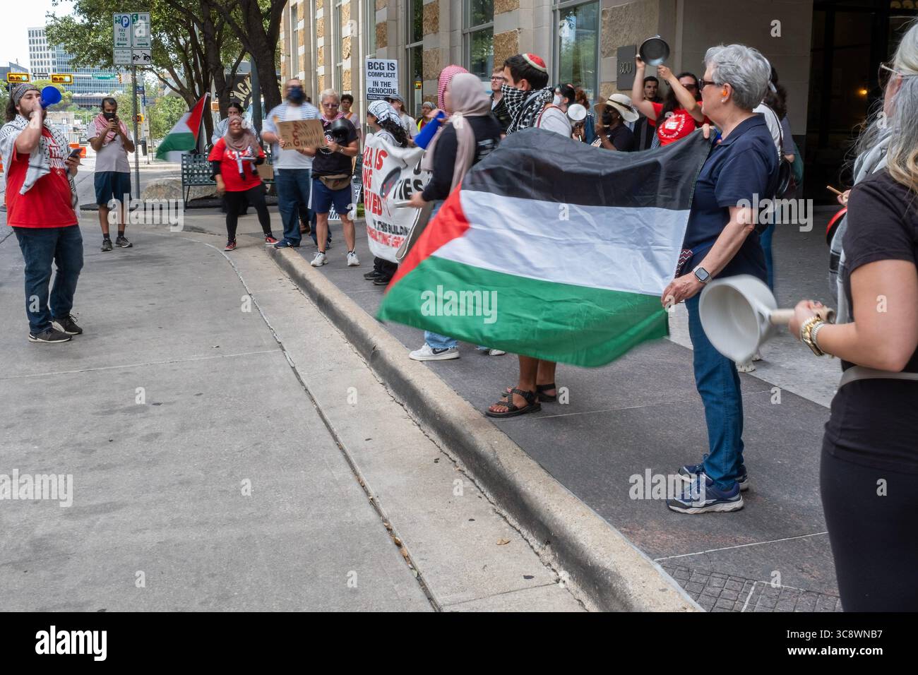 August 4, 2025: People participated during a BCG Day of Rage protest ...
