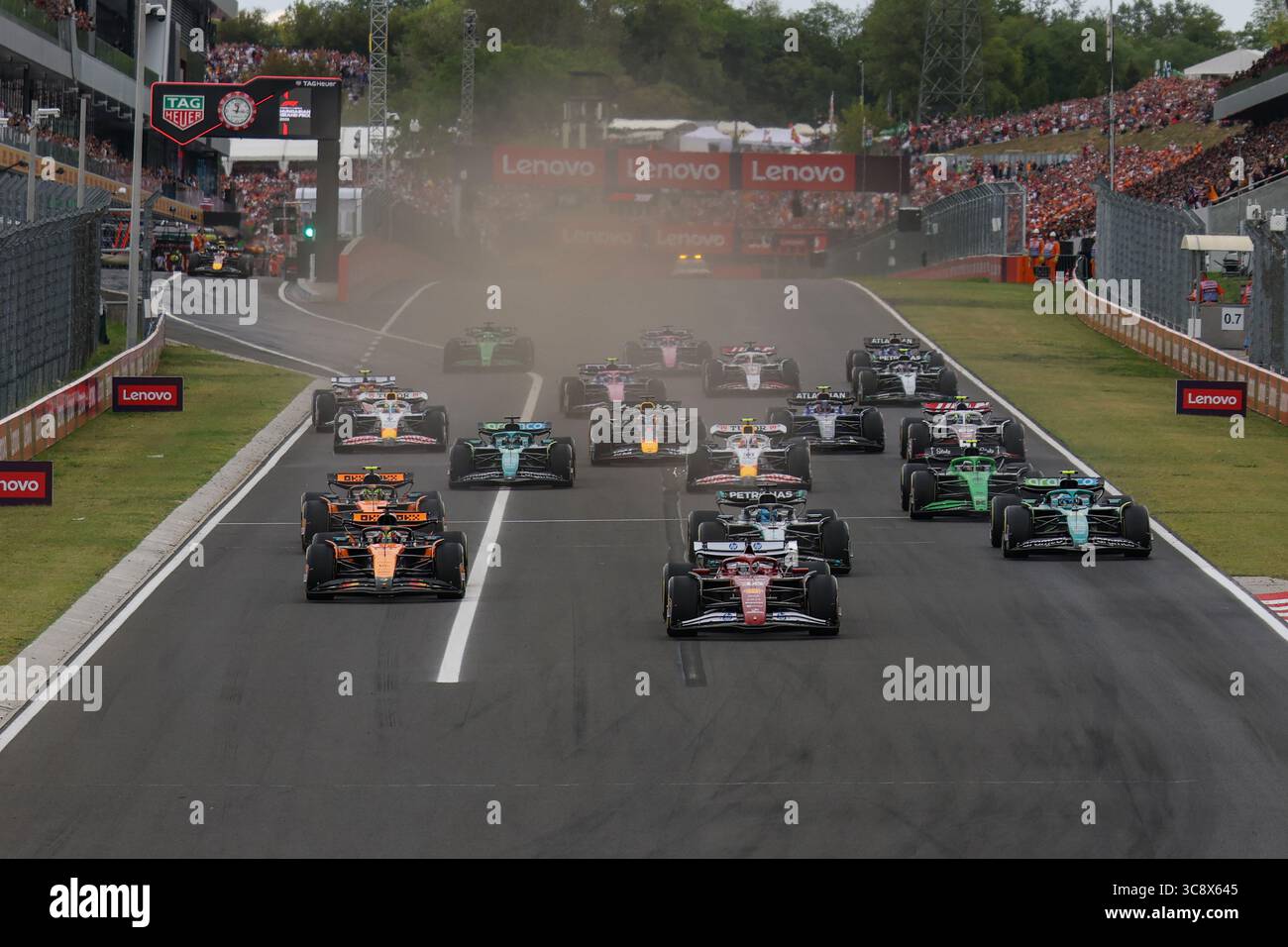 Start of the 2025 Formula One Hungarian Grand Prix, 14th round of the ...