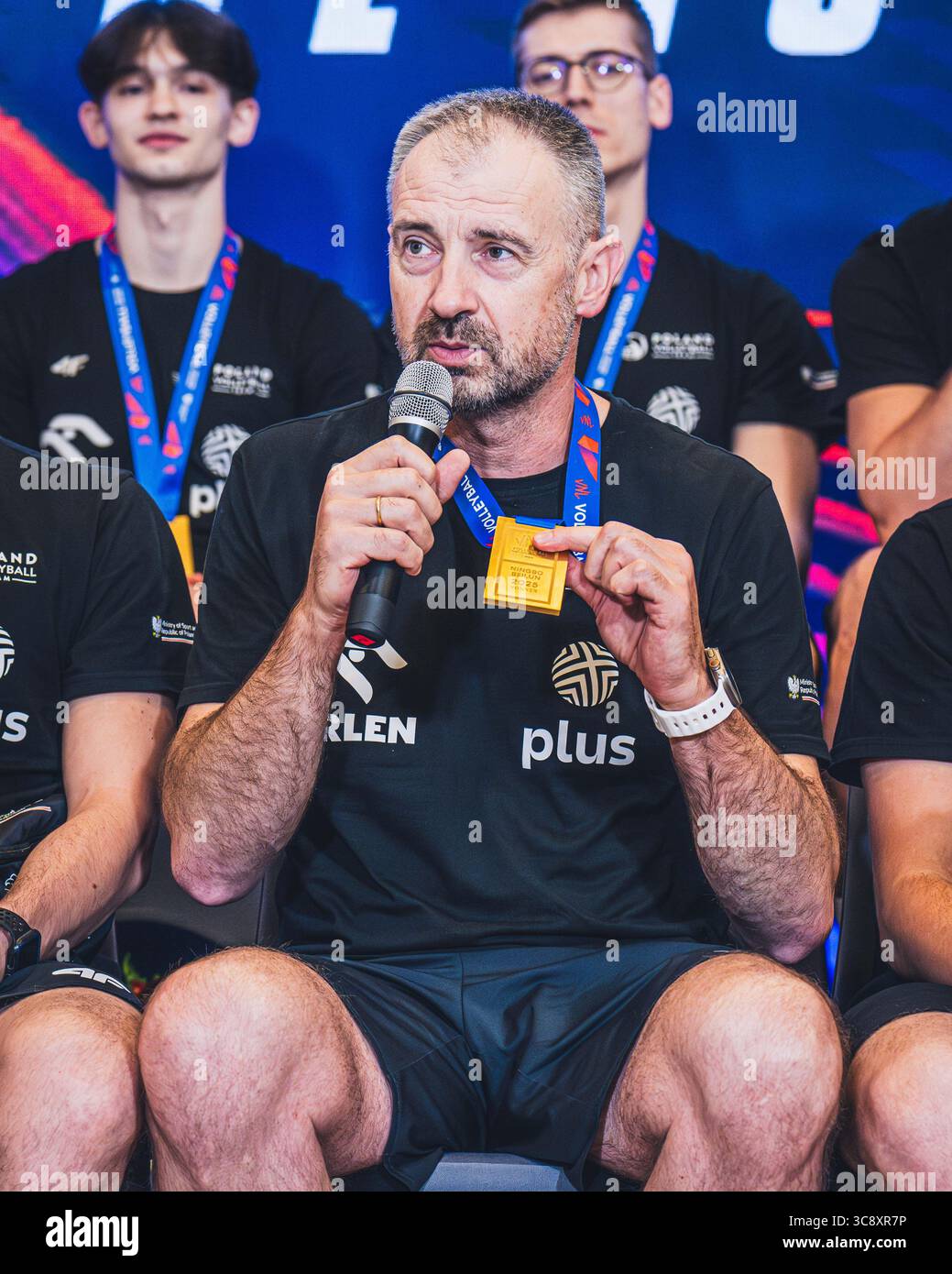 Warsaw, Poland. 04 Aug 2025. The Polish men's national volleyball team ...