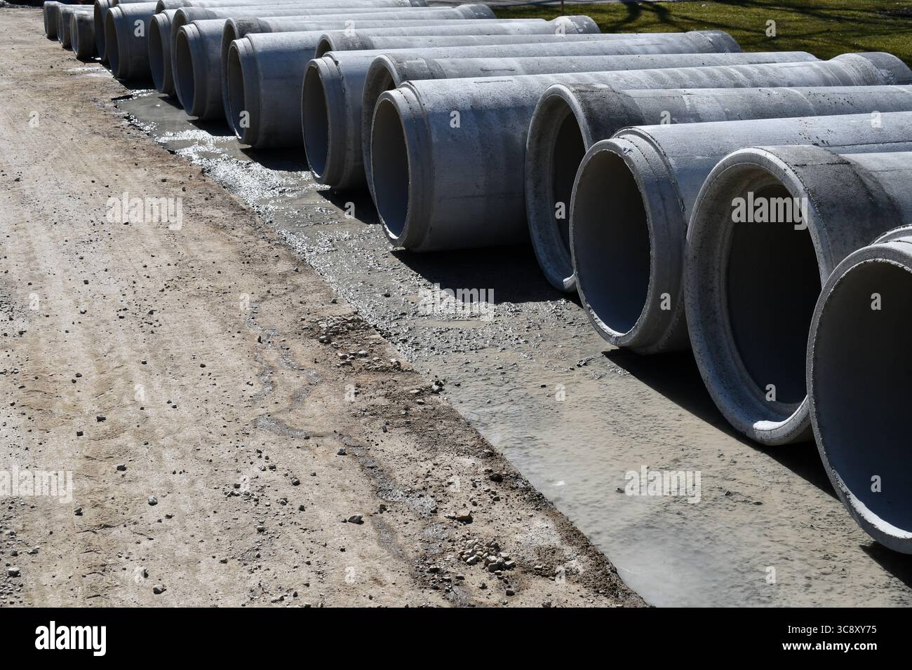Concrete drainage pipes construction hi-res stock photography and ...