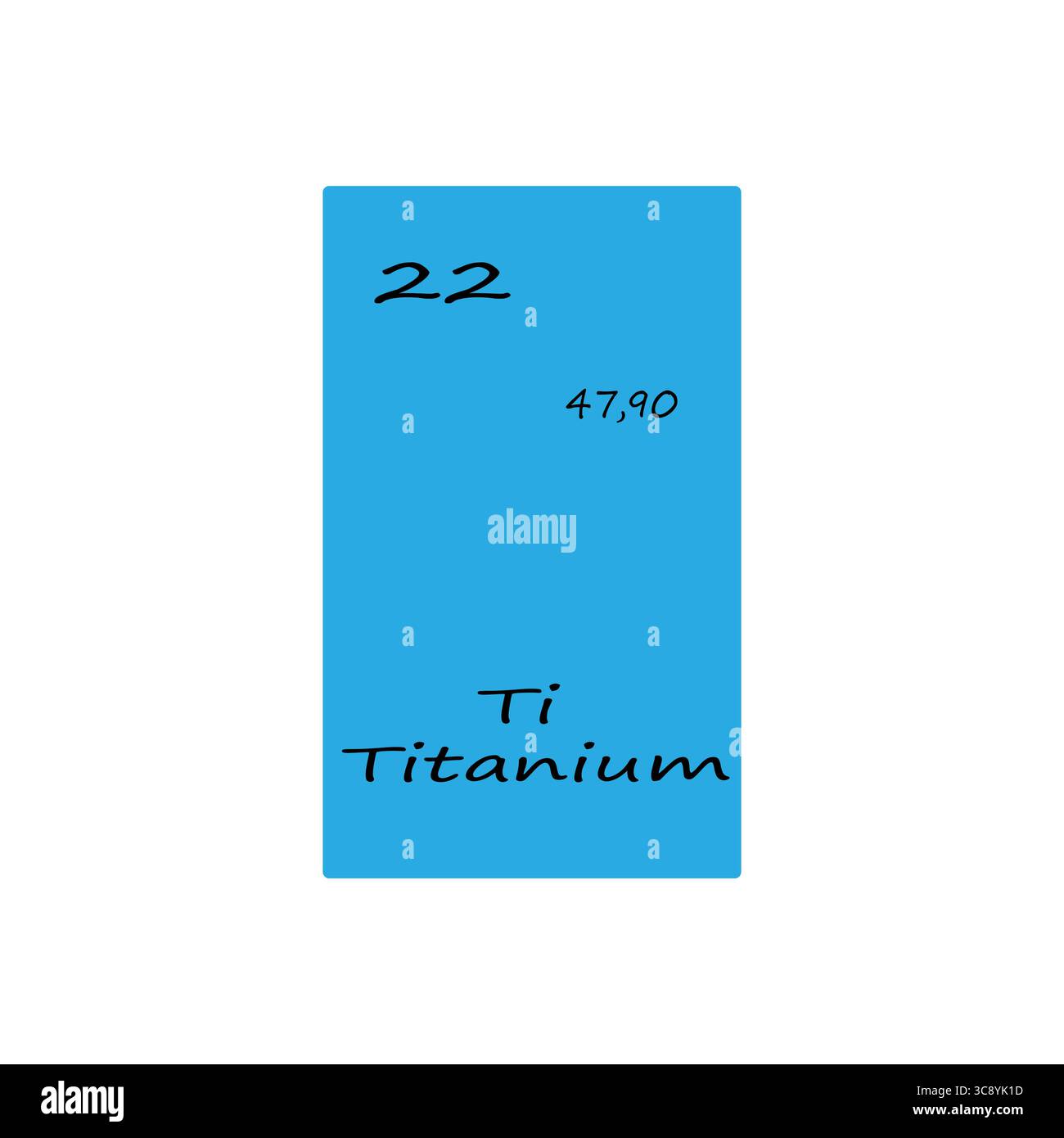 Chemical element illustration. Titanium symbol Ti. Periodic table ...