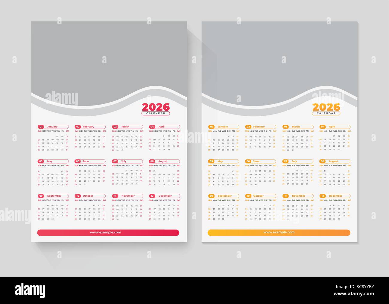 October 2026 desk calendar Stock Vector Images - Alamy