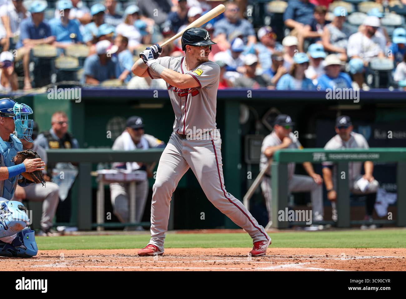 July 30, 2025: Atlanta Braves catcher Sean Murphy (12) bats against the ...