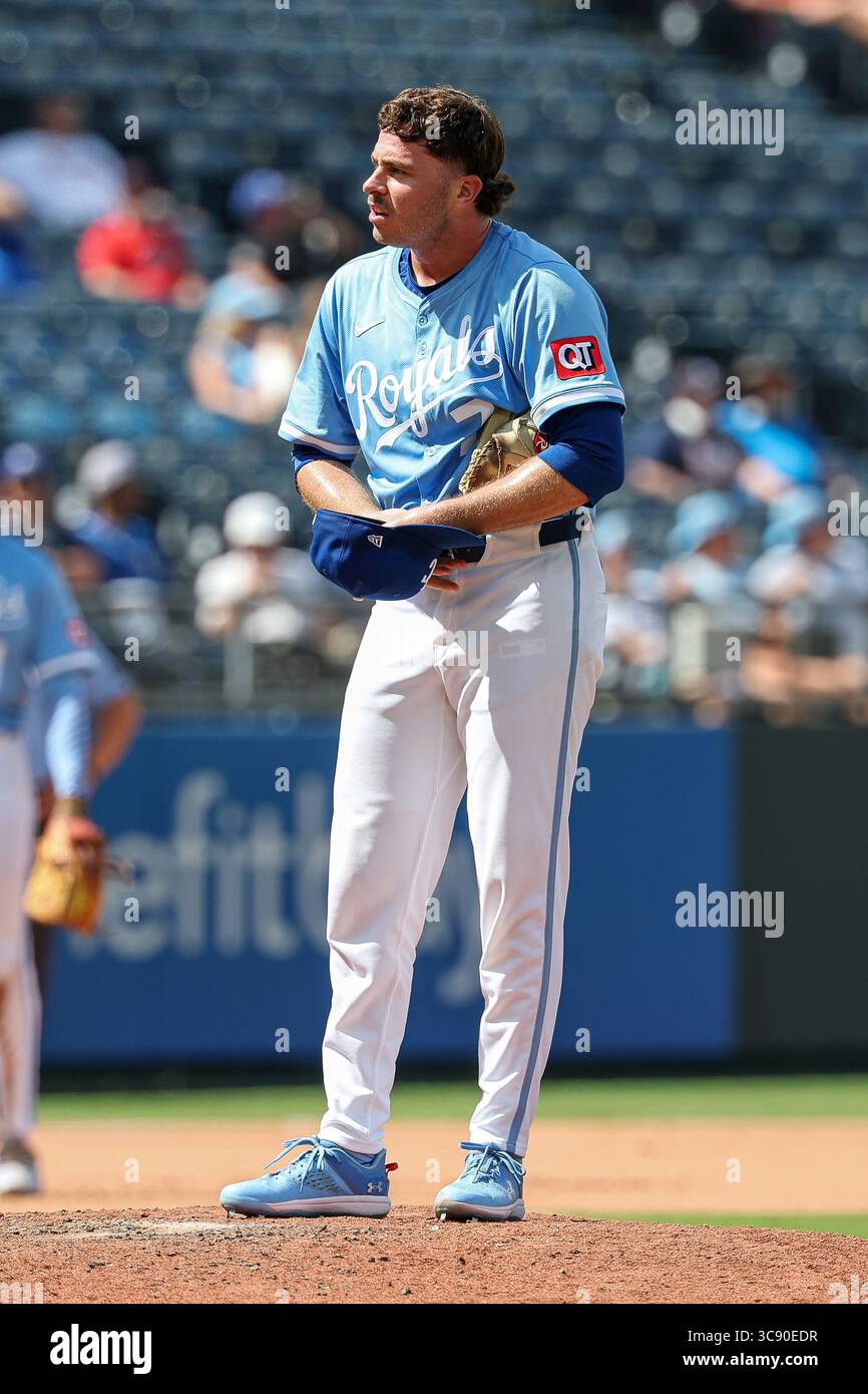 July 30, 2025: Kansas City Royals relief pitcher Sam Long (73) is seen ...