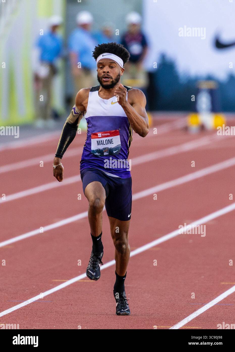 August 01 2025 Eugene, OR US Para athlete Noah Malone wins the 100 ...