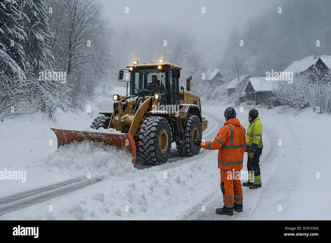 Heavy machinery clears thick hi-res stock photography and images - Alamy