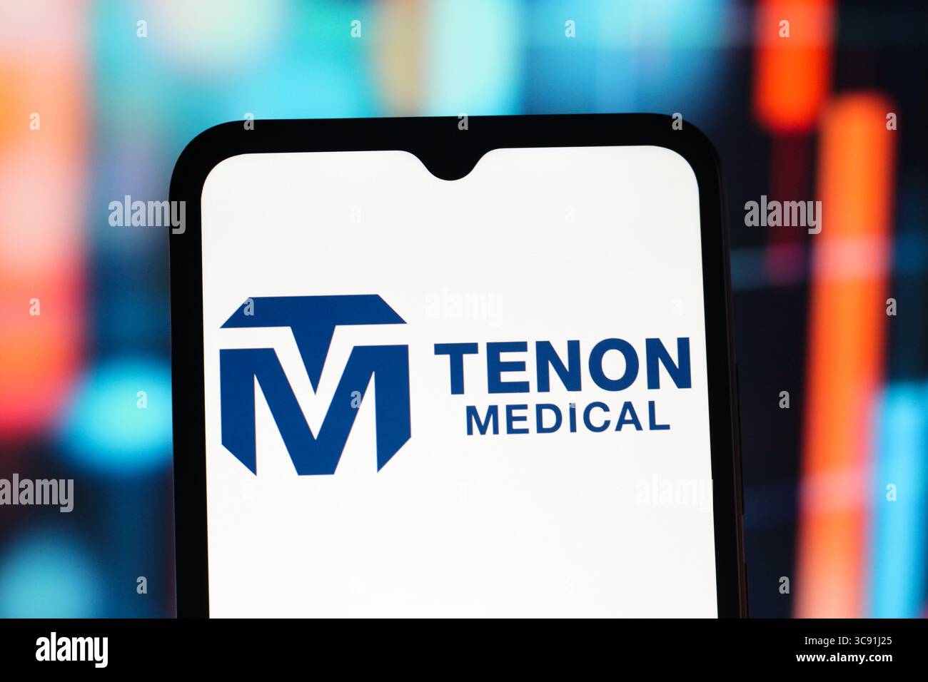 In this photo illustration, the Tenon Medical logo is seen displayed on ...