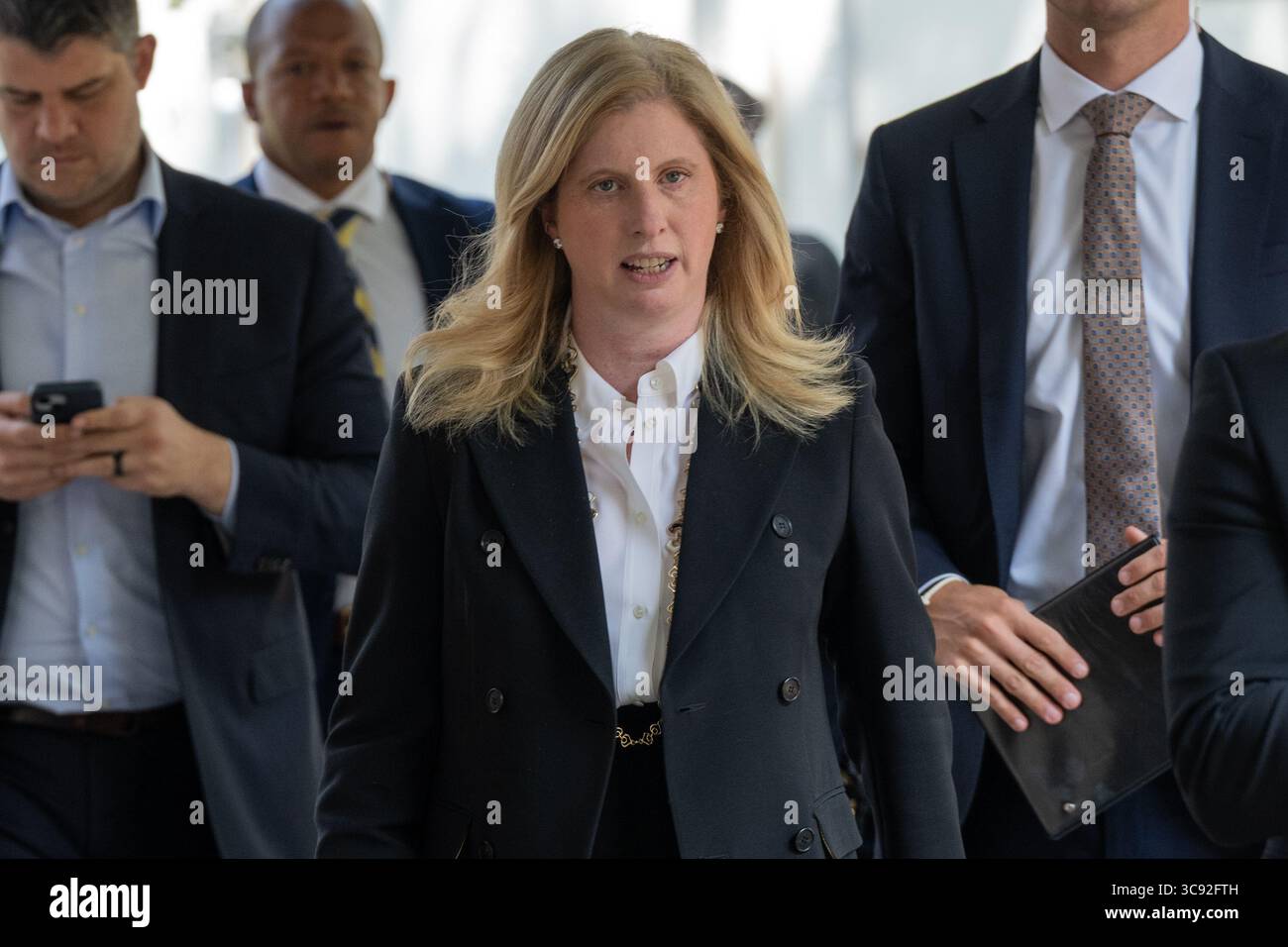 New York, NY, August 4, 2025: Police Commissioner Jessica Tisch arrives ...