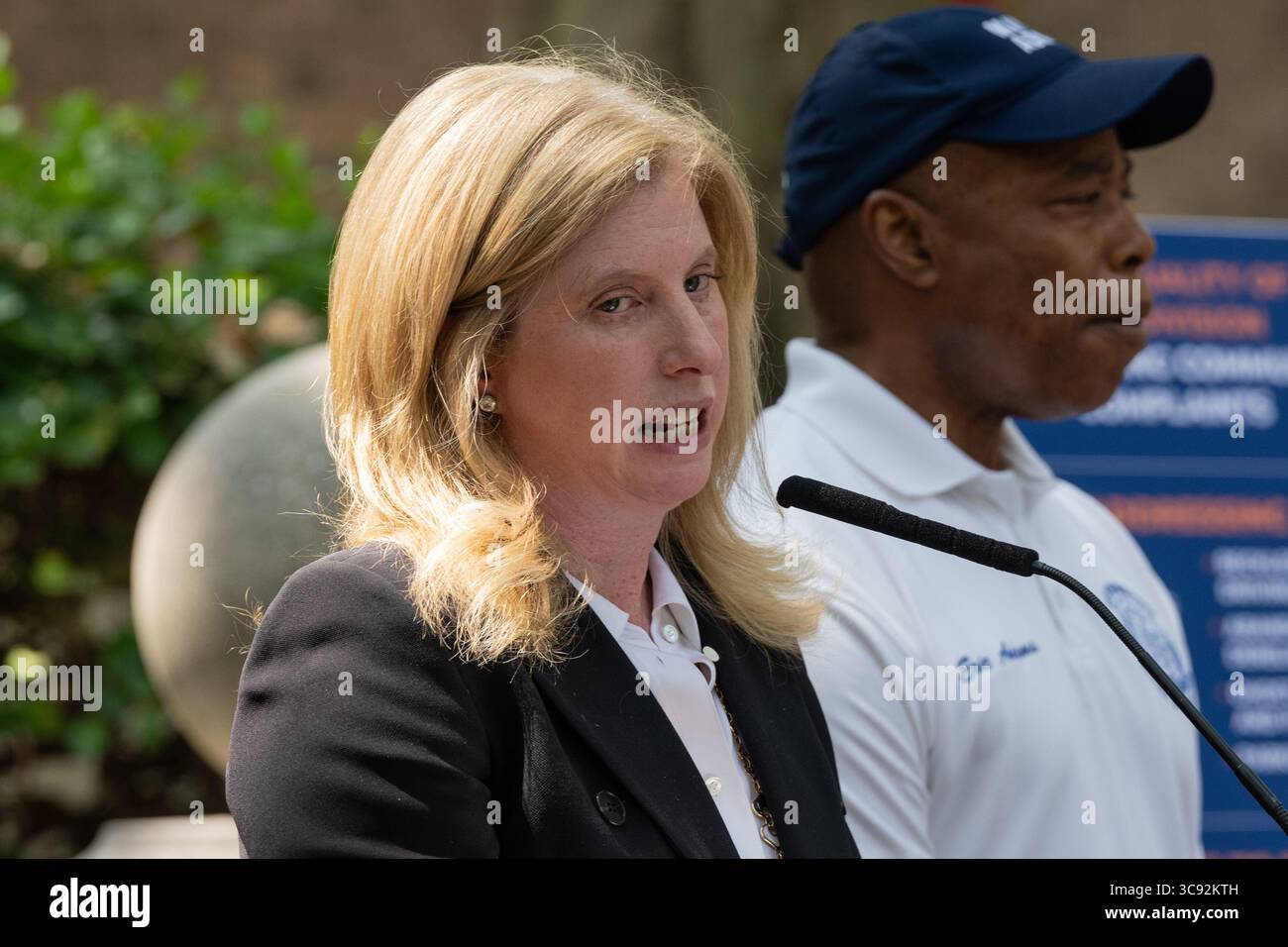 New York, NY, August 4, 2025: Police Commissioner Jessica Tisch speaks ...
