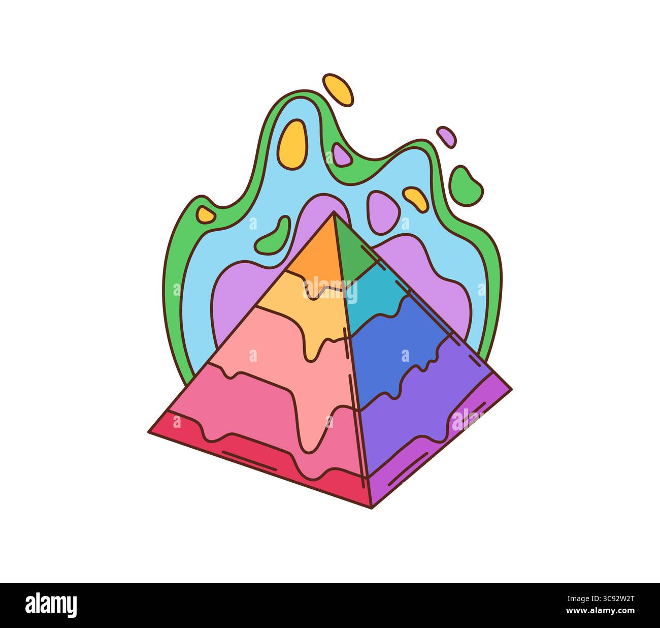 Egypt triangle icon cartoon hi-res stock photography and images - Alamy