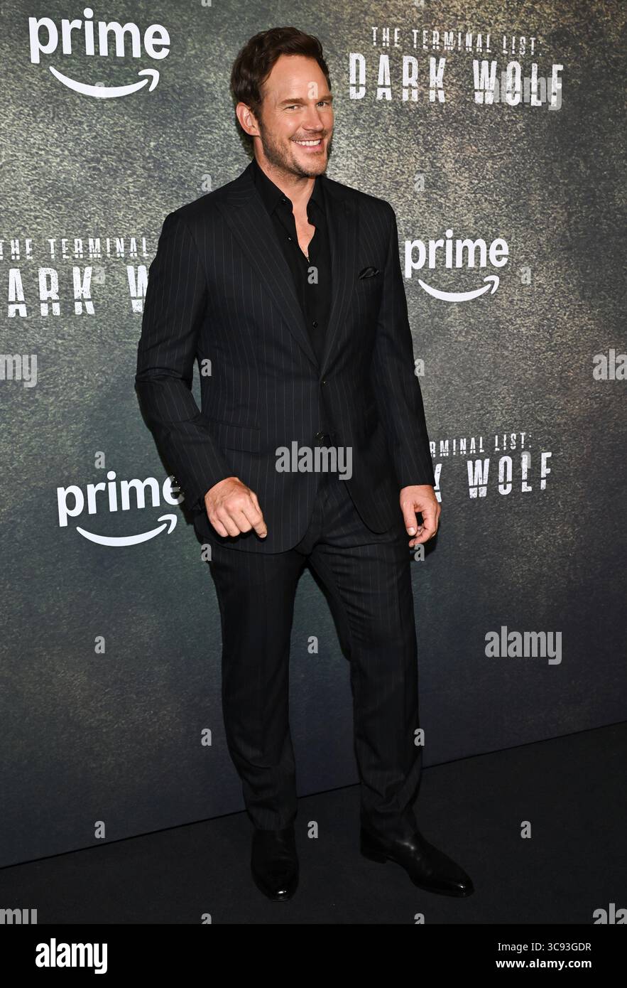 Chris Pratt attends the premiere of "The Terminal List: Dark Wolf" at Regal Times Square on ...