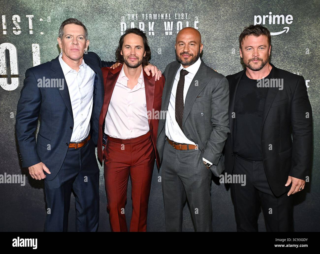 David DiGilio, left, Taylor Kitsch, Dar Salim and Luke Hemsworth attend ...