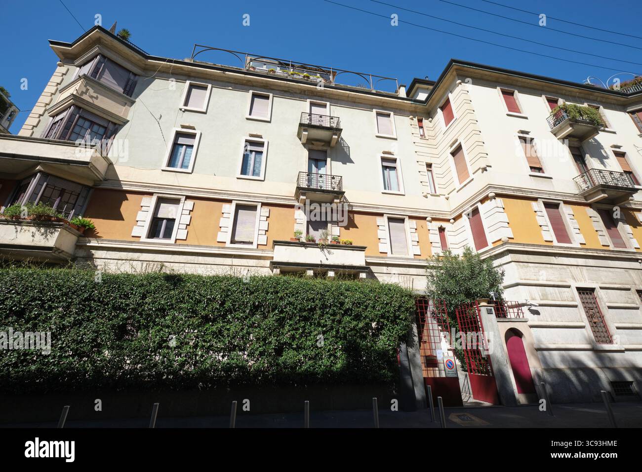 Exterior view of the apartment building where the residence is located ...