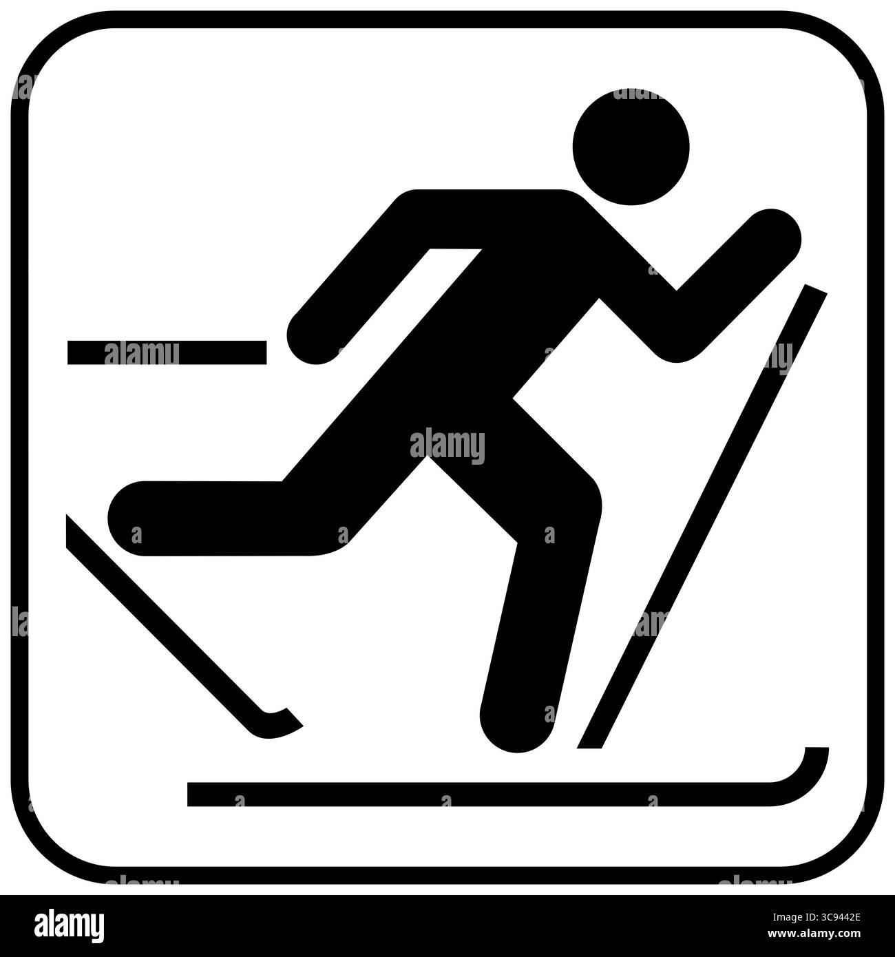 Cross country skiing symbol Cut Out Stock Images & Pictures - Alamy