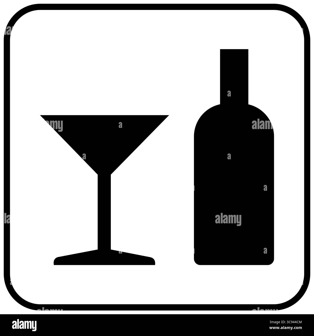 Alcohol license sign Black and White Stock Photos & Images - Alamy