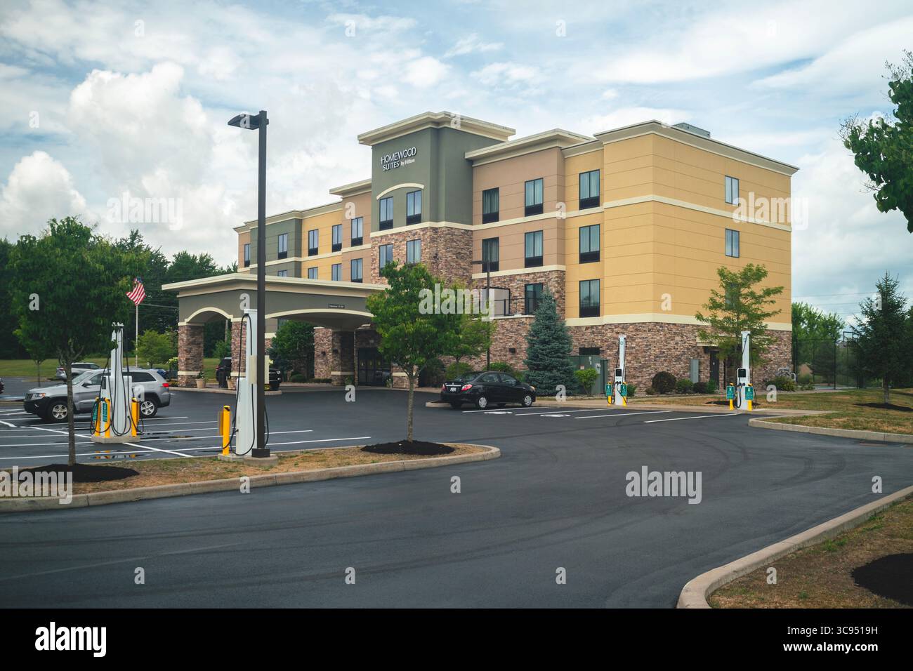 New Hartford, NY - Jul 25, 2025: Ultra-wide view of Homewood Suites by ...