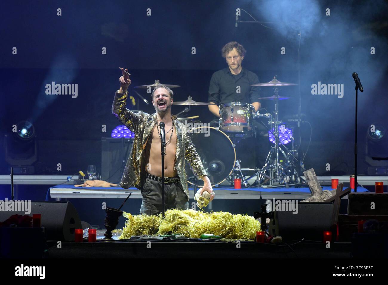 Theateraufführung Jedermann reloaded , des Schauspielers Philipp ...