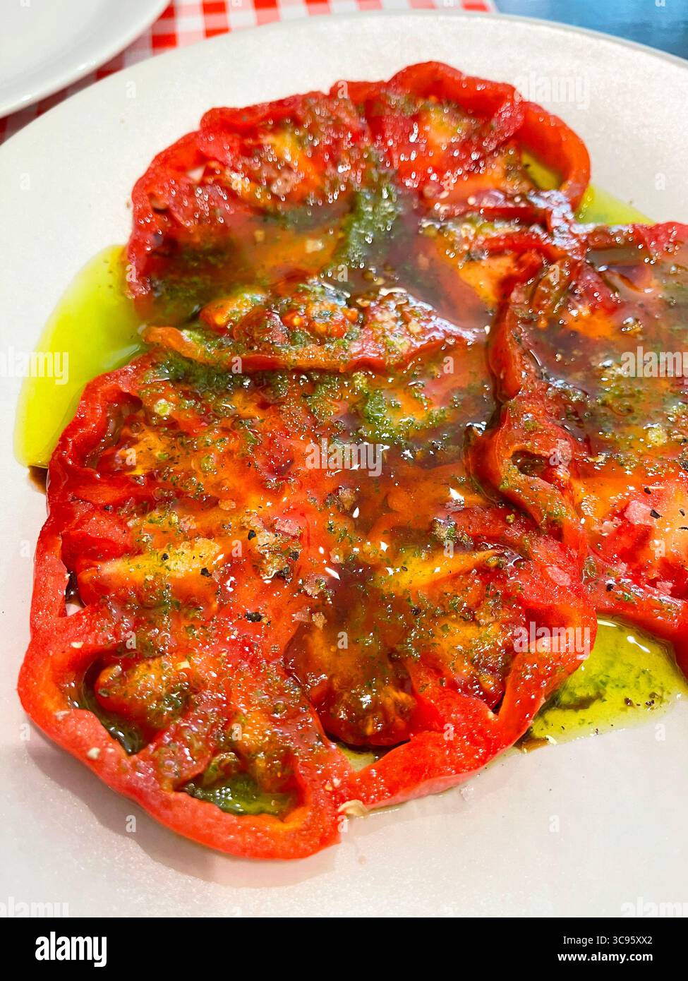 Tomato salad extra virgin hi-res stock photography and images - Alamy