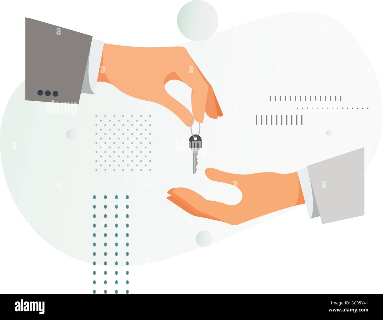 Keys Handover - Transfer Ownership - Stock Illustration as EPS 10 File ...