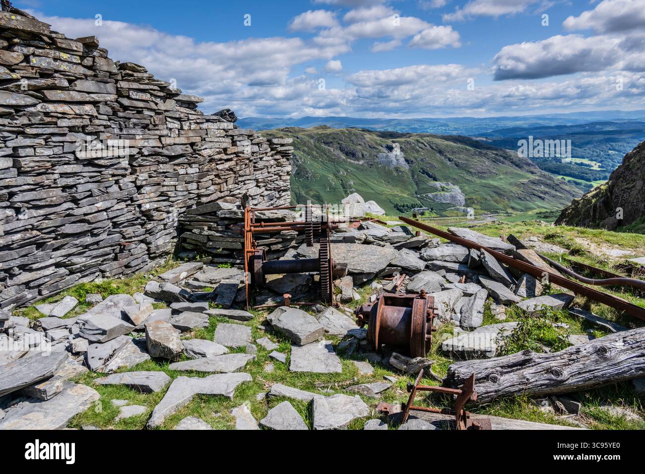 Relics of an industrial heritage on the waliking route up Coniston Old ...
